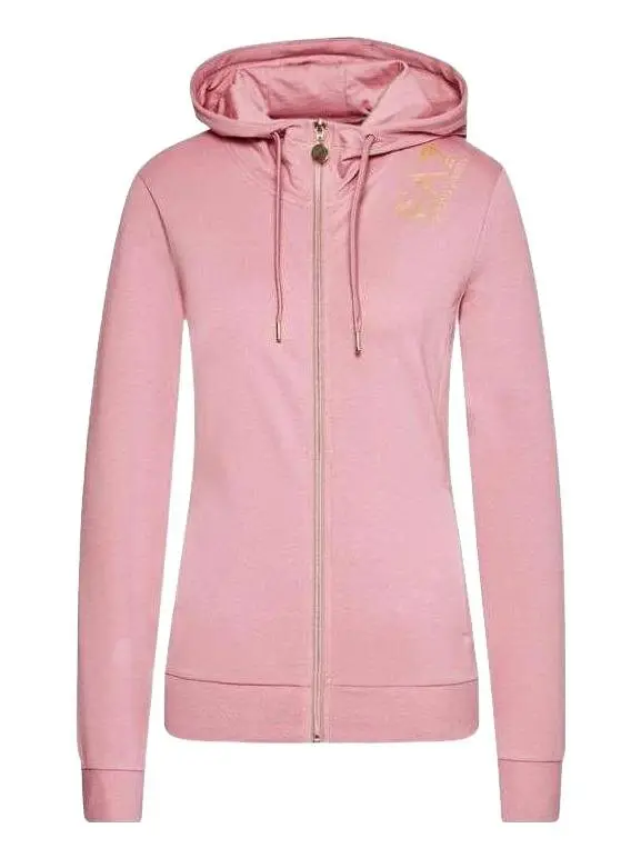 EA7 Logo Zip-up Hooded Jacket - Pink
