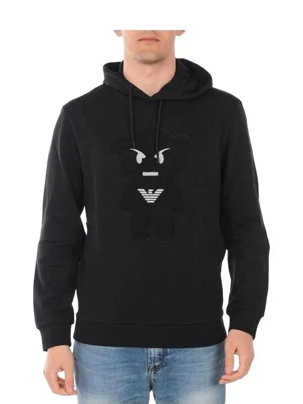 Emporio Armani Teddy Bear Graphic Hoodie - Black