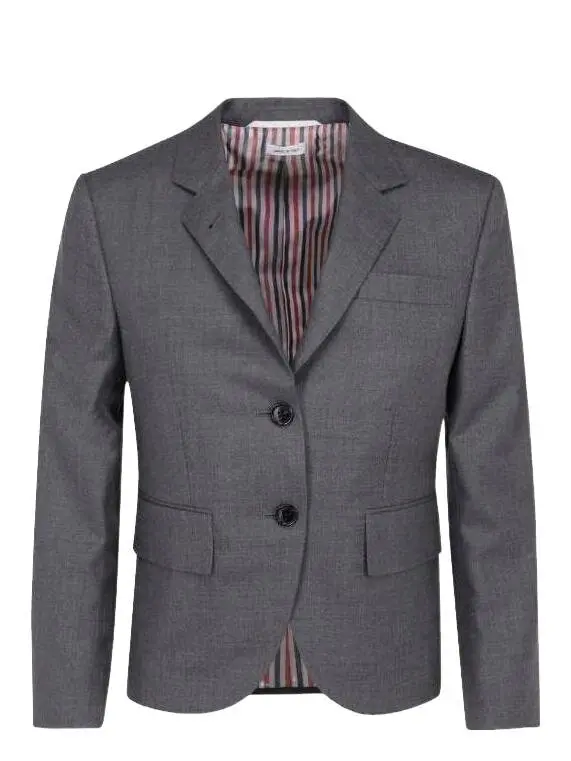 Thom Browne Single-breasted Trapezoidal Lapel Blazer - Grey