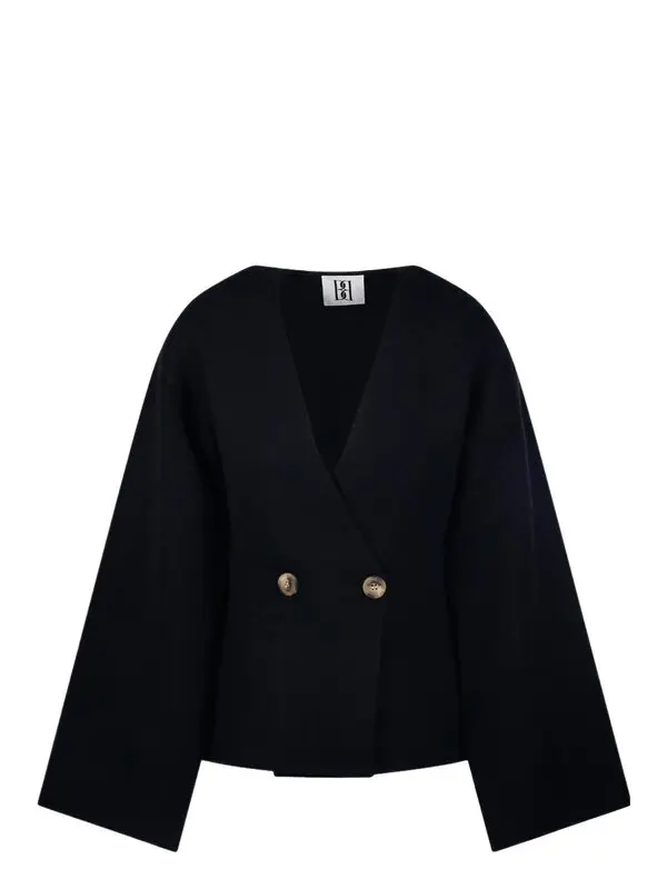 BY MALENE BIRGER Double-breasted Knitted Cardigan - Black