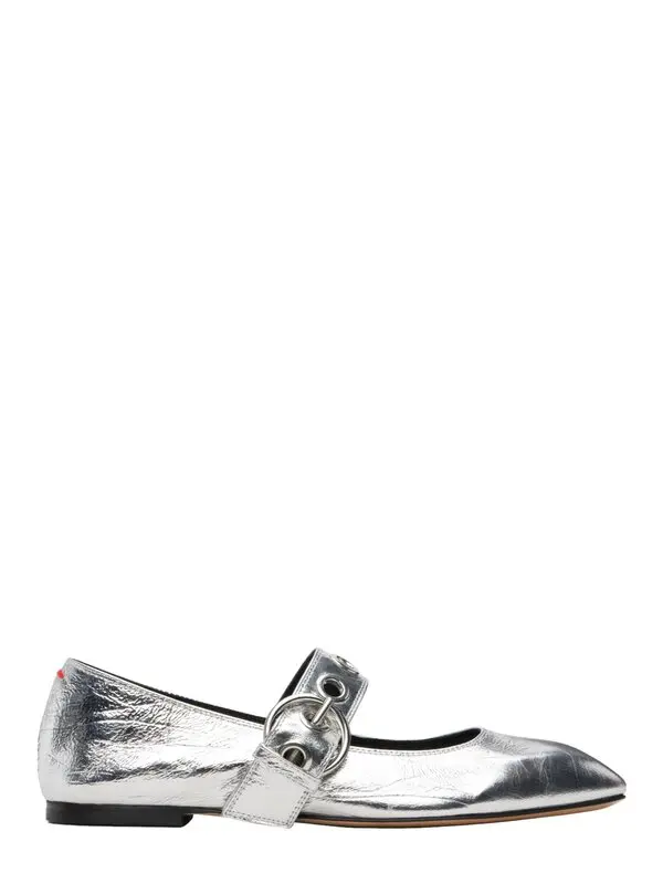 AeydĒ Uma Eyelet Ballet Flats - Silver