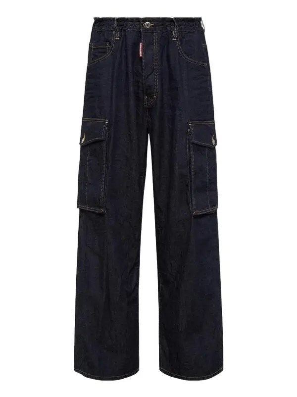 Dsquared2 Loose Cargo Jeans - Blue