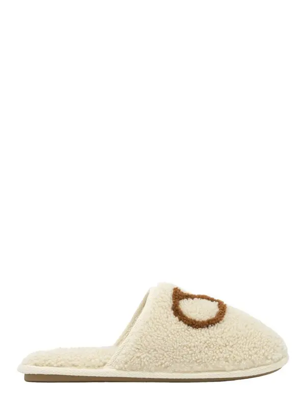 Valentino Garavani Logo-embroidered Graphic Pattern Slippers - Nude
