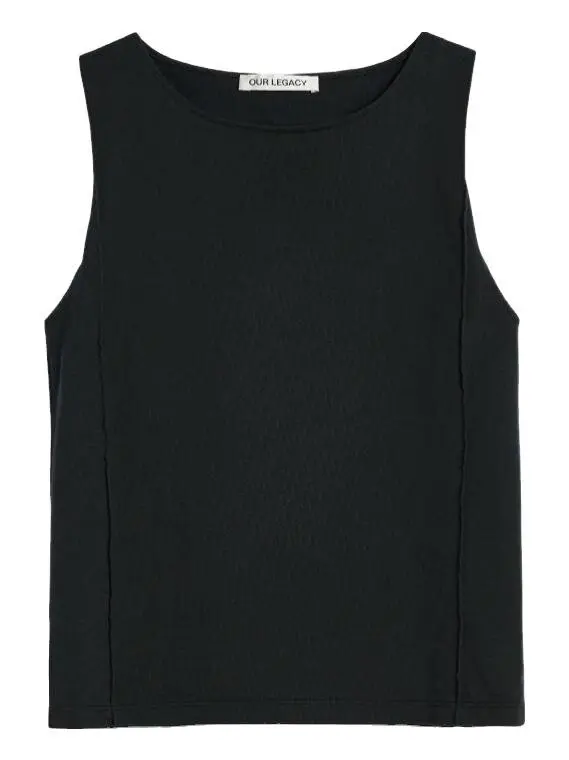 Our Legacy Fair Isle Sleeveless Cut-out Top - Black