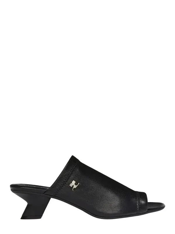 COURREGES Wet Stretch Mules - Black