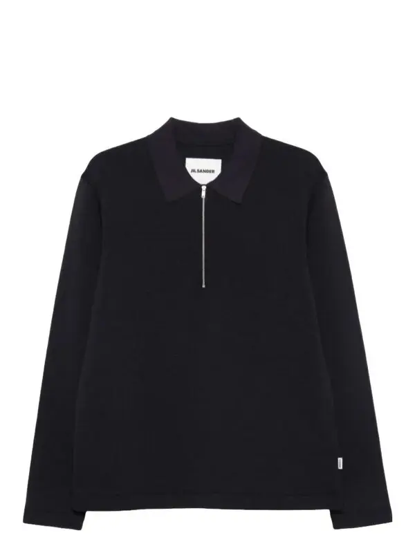 JIL SANDER Half-zip Polo Shirt - Black