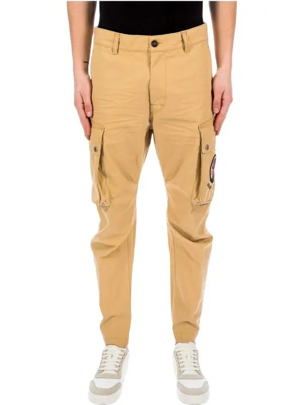 Dsquared2 Logo Patch Cargo Trousers - Nude