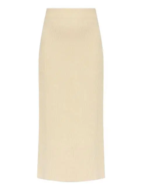 TOTEME Rib Knit Maxi Skirt - Nude