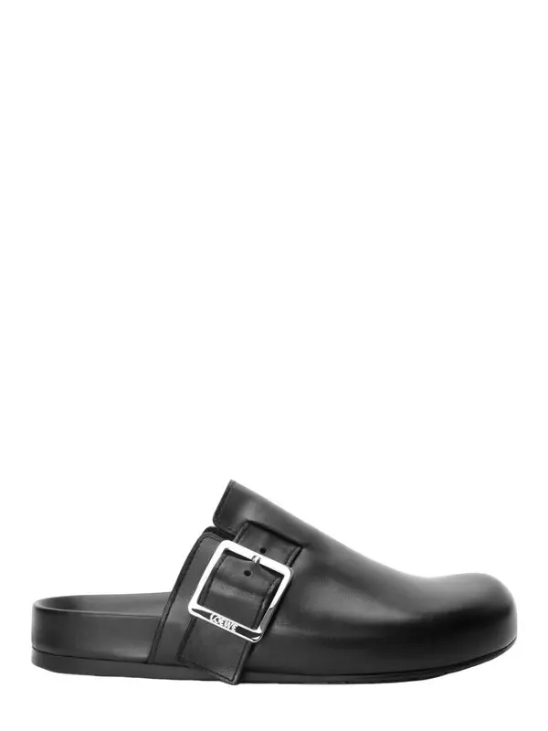 Loewe Leather Buckle Mules - Black