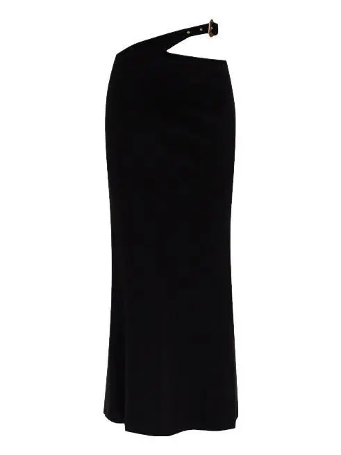 Versace Asymmetrical Belted Skirt - Black