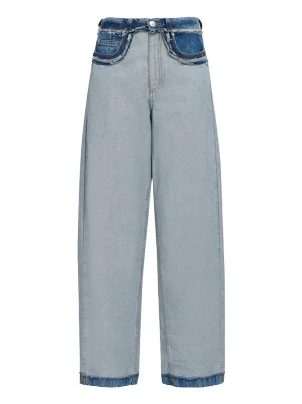 Marni Raw Edge Wide-leg Jeans - Gray