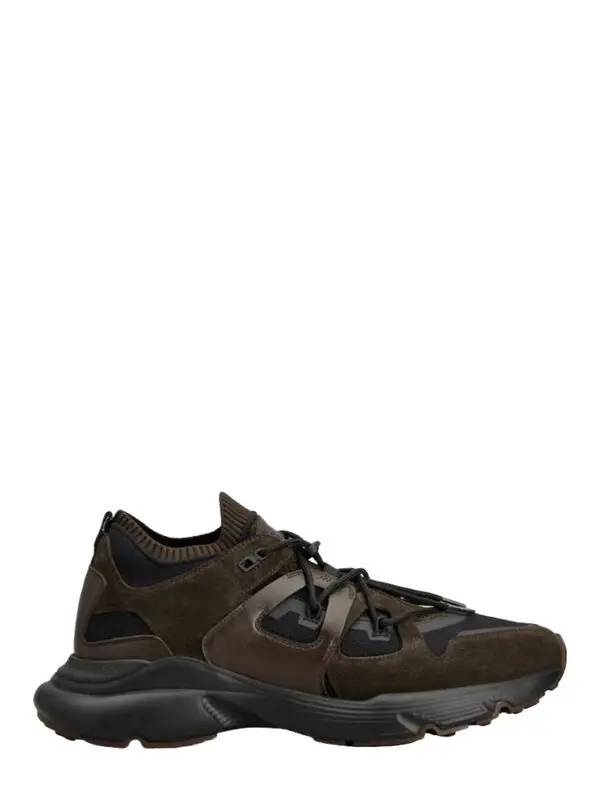 TOD'S Sock Sneakers In Suede And Technical Knit - Black