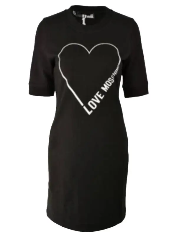 Moschino Printed Heart Dress - Black