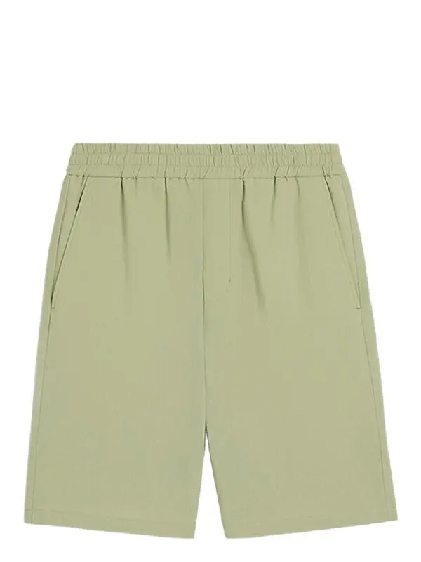 Ami Logo Plaque Bermuda Shorts - Nude
