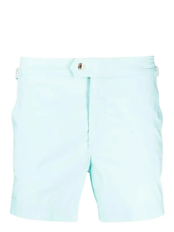 TOM FORD Mid-rise Side Buckled Swim Shorts - Blue