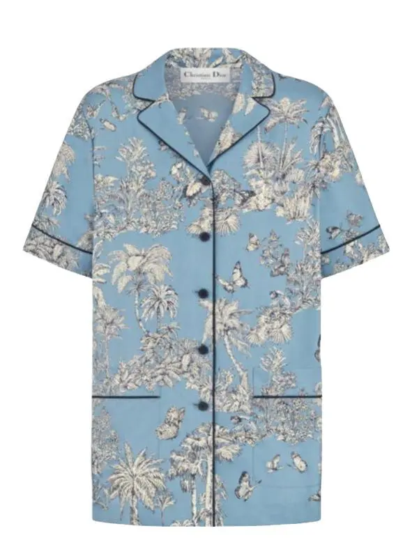 Dior Short-sleeved Printed Shirt - Blue