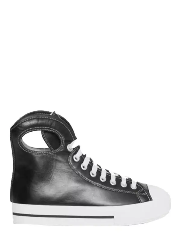 Burberry High-top Sneakers With Porthole Detail - Black