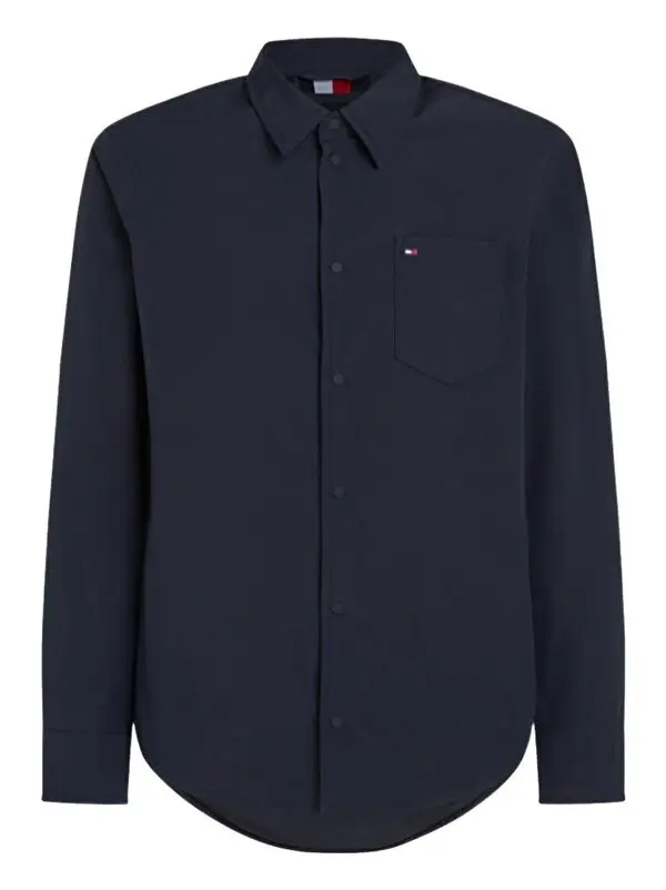 Tommy Hilfiger Padded Jacket With Logo Detail - Navy Blue