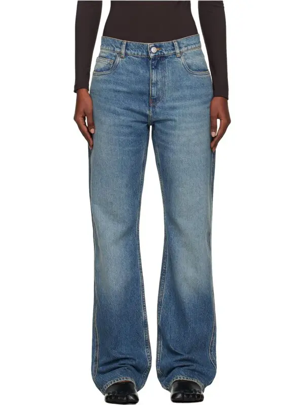 Coperni Mid-rise Logo Detail Jeans - Blue