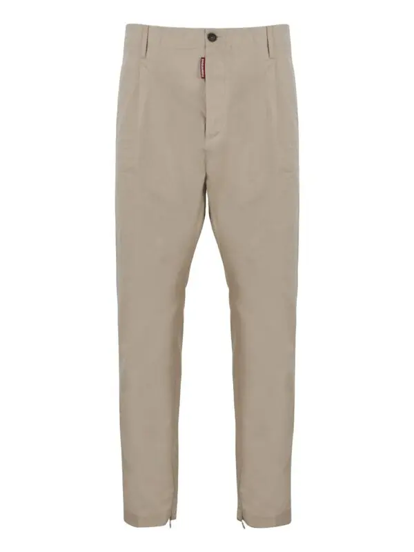 Dsquared2 Beige Cropped Tapered Pants - Nude