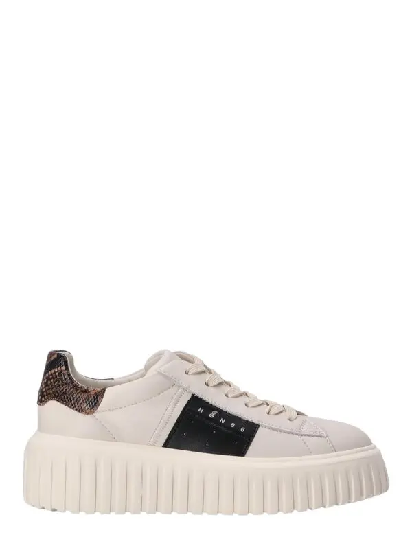 Hogan H-stripes Sneakers - Ivory/black