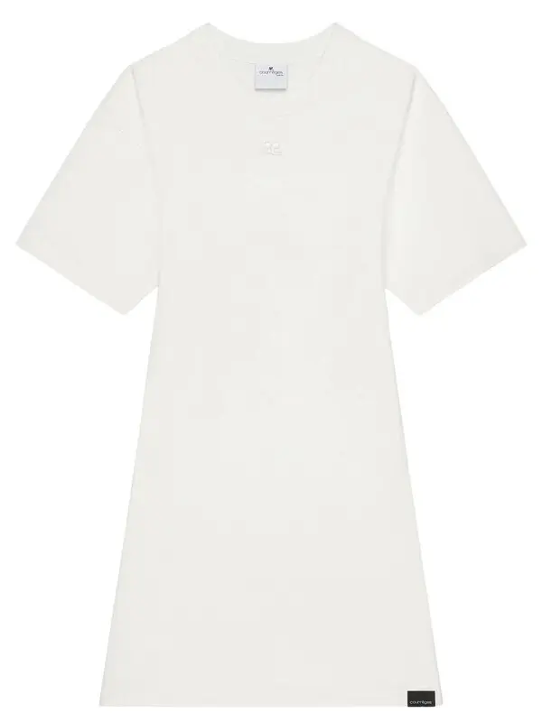 COURREGES Cotton Mini Dress - Traditional White