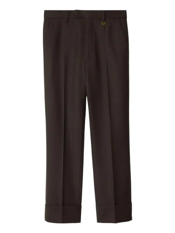 Burberry Straight-leg Pleated Trousers - Brown