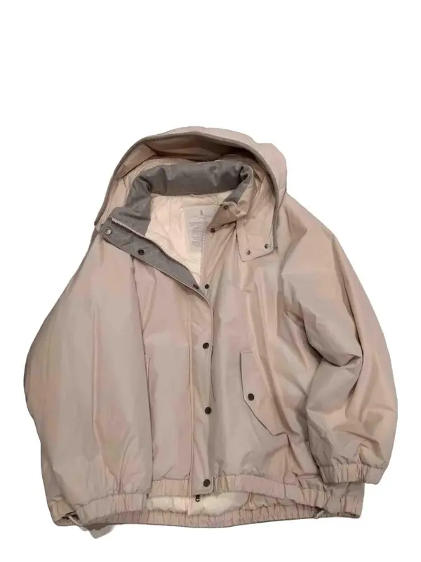 Brunello Cucinelli Long-sleeved Cotton Hooded Jacket - Dove Grey