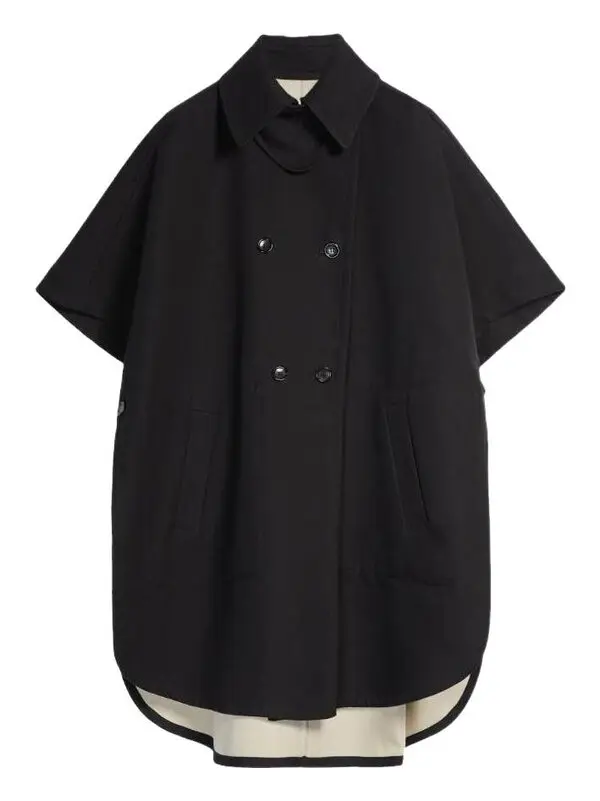 Max Mara Double-breasted Cloak - Black