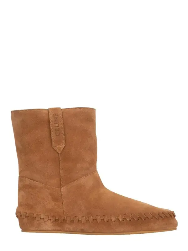 Celine Suede Short Boots - Brown