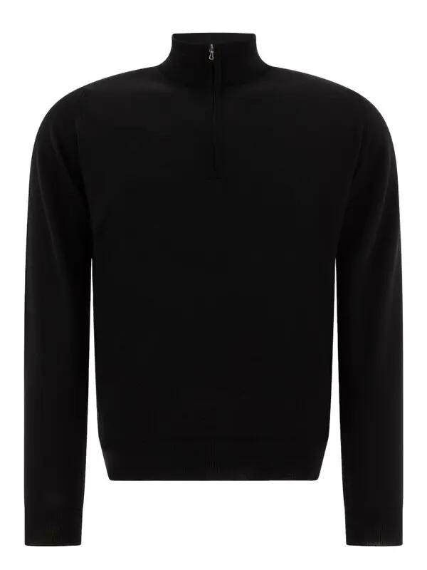 John Smedley Tapton Half-zip Knitwear - Black