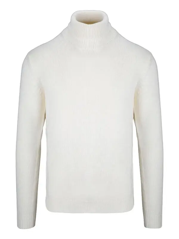 ROBERTO COLLINA High-neck Knitted Pullover - White