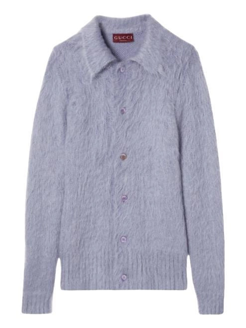 Gucci Brushed Button-up Cardigan - Light Purple