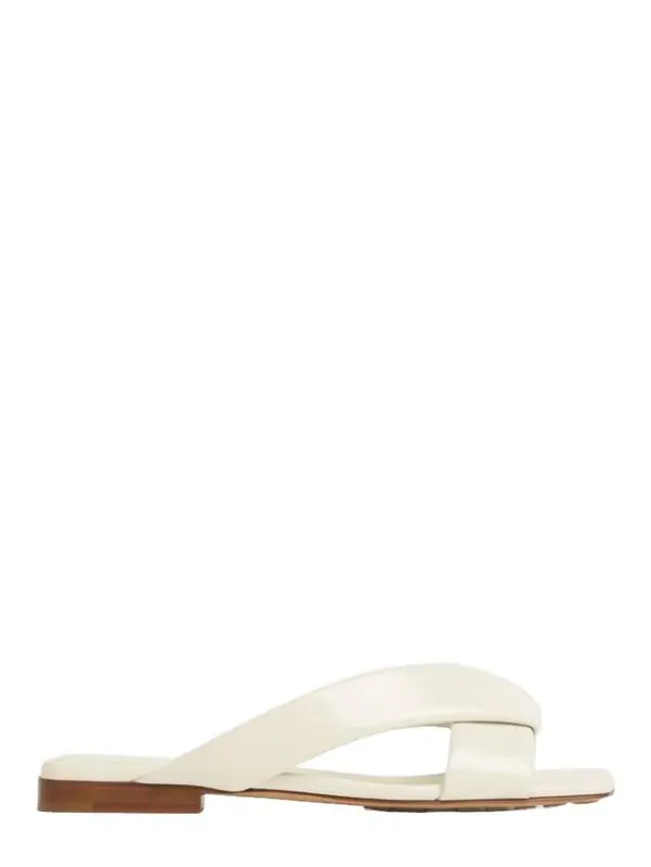 Bottega Veneta Riva Flat Sandals - Sea Salt