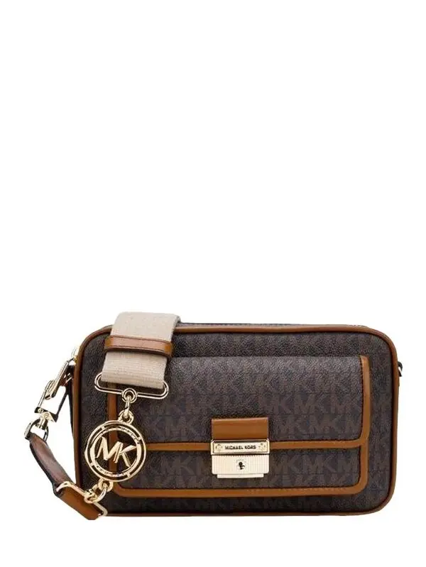 Michael Kors Logo Print Camera Shoulder Bag - Black
