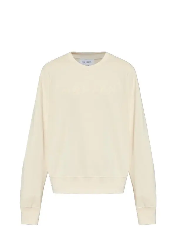 Alexander McQueen Crewneck Sweatshirt With Logo Print - White