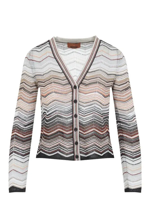 Missoni Chevron Knit Cardigan - White