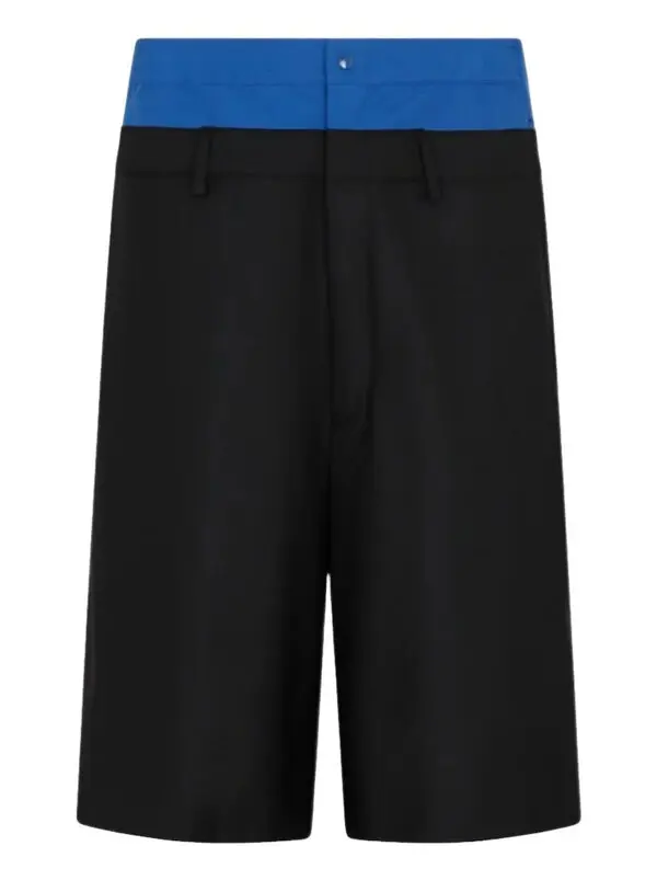 AMBUSH Contrasted Waist Knee-length Shorts - Black