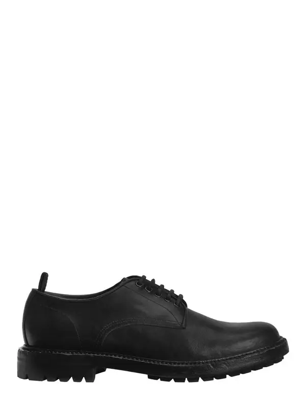 Dolce & Gabbana Round Toe Derby Shoes - Black