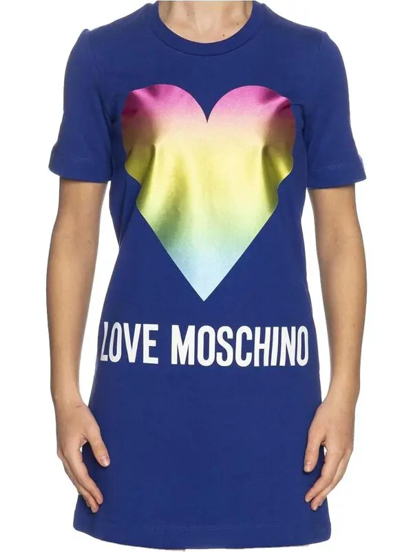 Moschino Detail T-shirt Dress - Blue