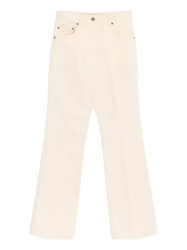 Valentino Garavani High-waist Flared Jeans - Ivory White