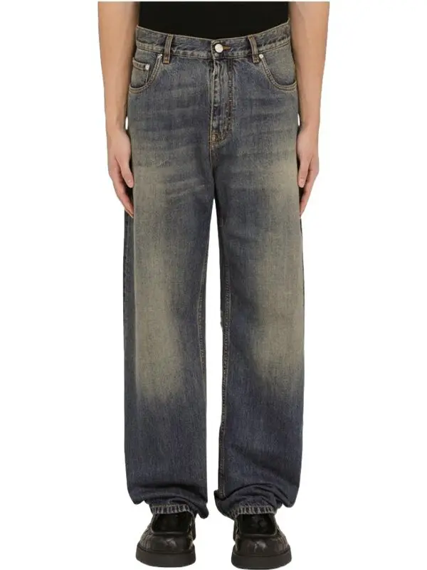 Etro Logo Embroidered Mid-rise Wide-leg Jeans - Black