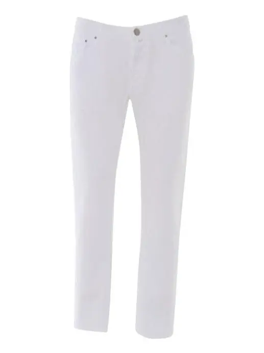 Jacob Cohen Nick Logo Patch Trousers - White