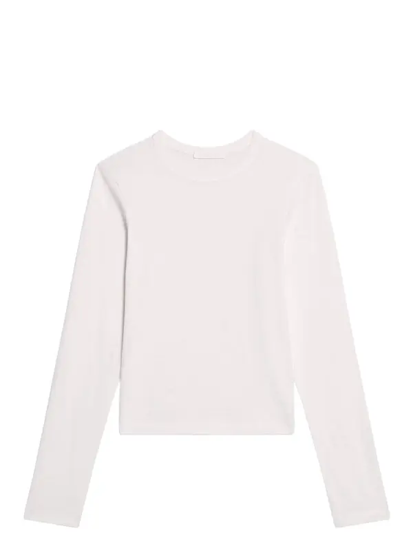 Helmut Lang Long-sleeved Slim Logo T-shirt - White