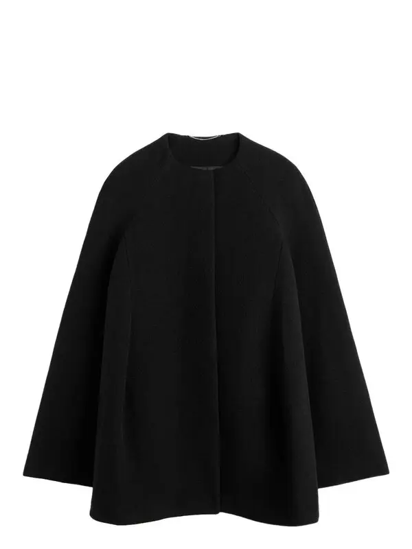 TOTEME Straight Hem Cape - Black
