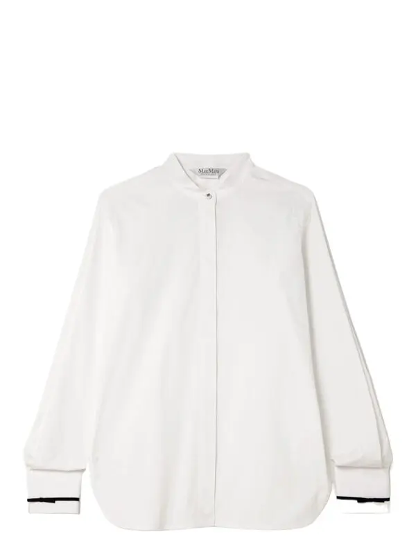 Max Mara Otranto Piped-trim Shirt - White