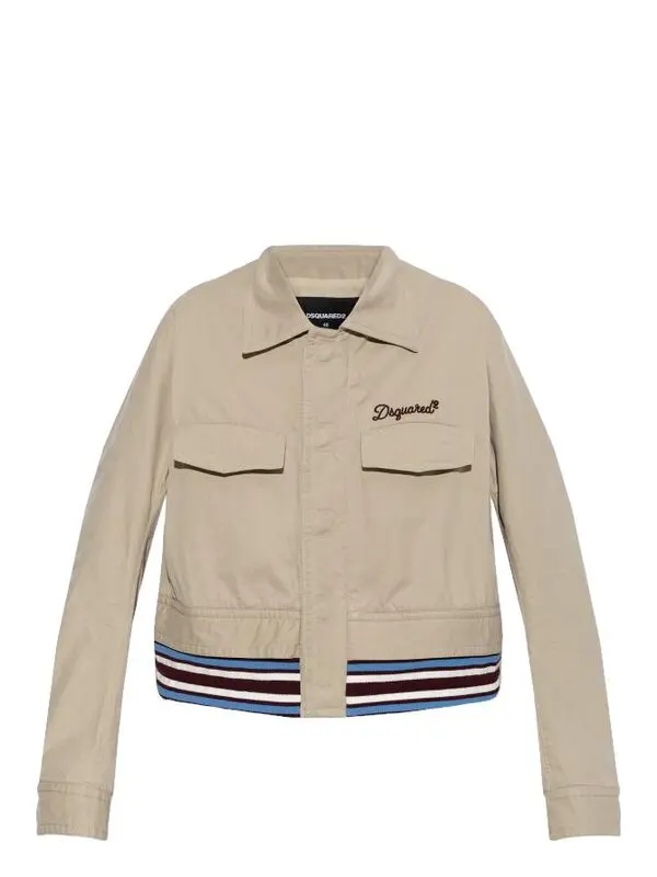 Dsquared2 Hybrid Knit Kaban Jacket - Beige