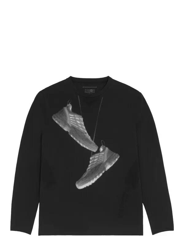 MAISON MARGIELA X Salomon Sneaker Printed T-shirt - Black