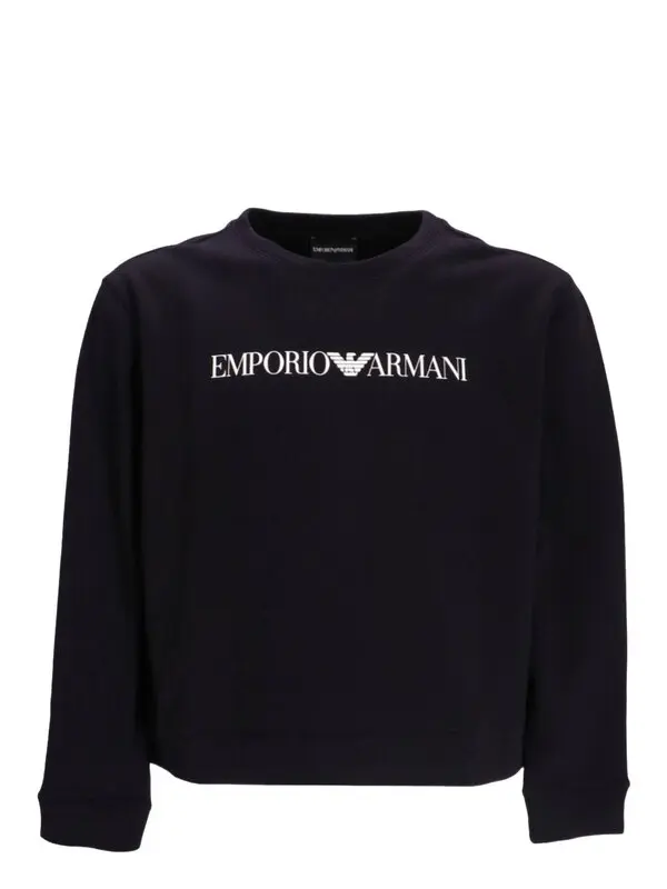 Emporio Armani Logo Crew Neck Sweater - Blue
