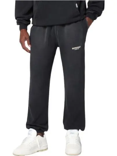 REPRESENT Fleece Straight-leg Joggers - Black